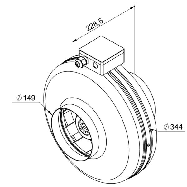 Ventilator tubulatura Ruck RS150L
